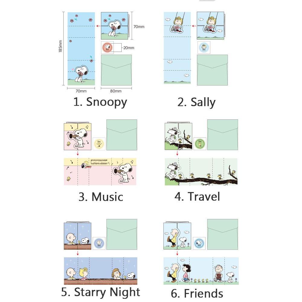 Peanuts Snoopy Die-Cut Mini Letter Card – Hello Discount Store