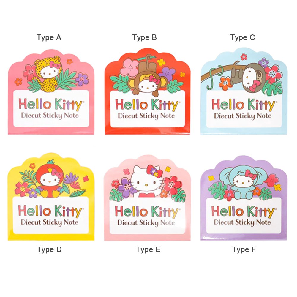 Hello Kitty Die Cut Sticky Note : Tropical Animal – Hello Discount Store