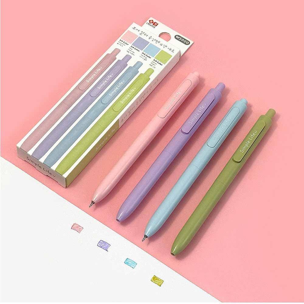 Simple Pure Color Gel Pen 4-Color Set – Hello Discount Store